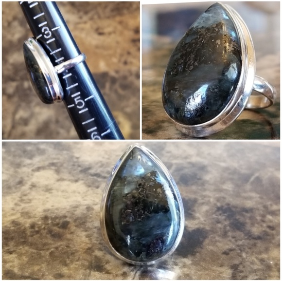 Jewelry | Genuine 12ct Larkvite Black Moonstone Ring 4 | Poshmark